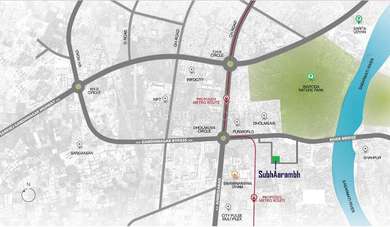 Shubh Infrastructure Builders Shubh Aarambh Map - Randesan, Gandhinagar ...