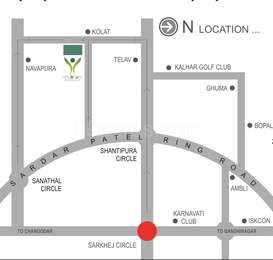 Shubh Developer Shubham Residency Map - Sanand, Ahmedabad West Location Map