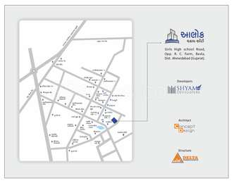 Shyam Developers Ahmedabad Shyam Alok Sky City Map - Bavla, Ahmedabad ...