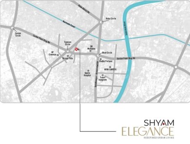 Shyam Infra Ahmedabad North Shyam Elegance Map - Amiyapur, Ahmedabad ...