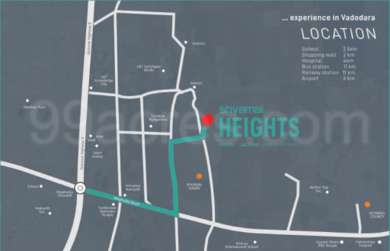 Shyamal Group Shyamal Heights Map - Waghodia Road, Vadodara Location Map