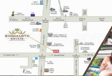 Siddharth Buildwell LLP Siddharth Estate Map - GMS Road, Dehradun ...