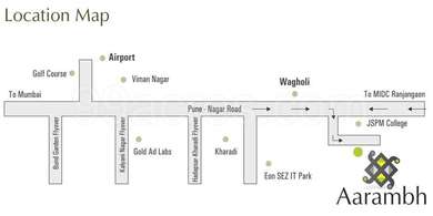 Siddhivinayak Aarambh Map - Wagholi, Pune Location Map