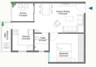 2 BHK / Bedroom Apartment / Flat for rent in Signature Splendor ...