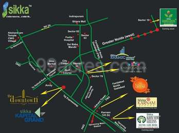 Sikka Group Sikka Kaamya Greens Map - Greater Noida West Location Map