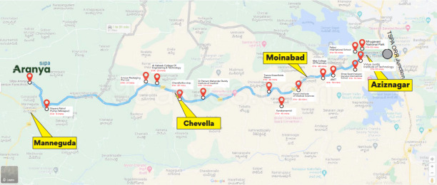 Silpa Infratech Hyderabad Silpa Aranya Map - Pudur, Vikarabad Location Map