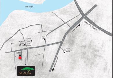 Silverstone Investment LLP Silverstone Acacia Map - Dumas, Surat Location Map