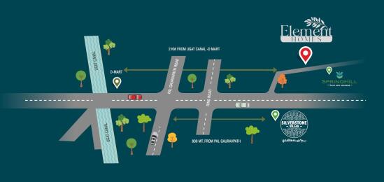 Silverstone Developers Silverstone Element Homes Map - Choryasi, Surat ...