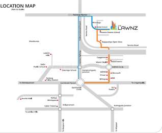 Sivaa Shakthi Constructions The Lawnz Map - Kokapet, Hyderabad Location Map