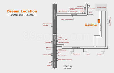 Sk Developers SK Tejas Lake View Homes Map - Siruseri, Chennai South ...