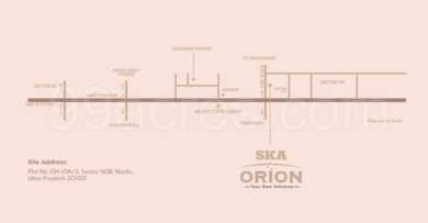 SKA Group SKA Orion Map - Sector-143 Noida Location Map