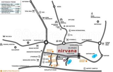 Skanda Group Skanda Nirvana Map - Marathahalli, Bangalore Location Map