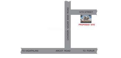 SKR Amace Properties SKR Amace Map - Valasaravakkam, Chennai Location Map