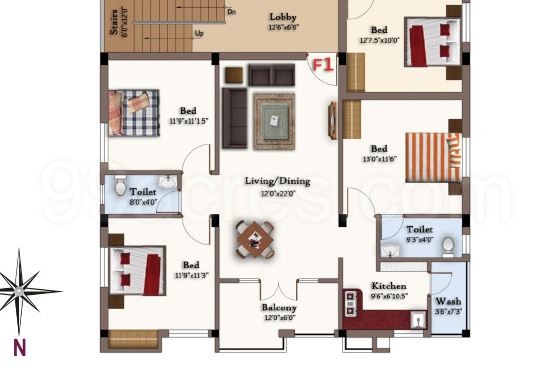 SKR Builders SKR Sun Bright Garden Floor Plan - SKR Sun Bright Garden Pavendar Nagar Chennai West