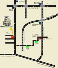 SKV Constructions SKV Paradise Map - Uttarahalli, Bangalore Location Map