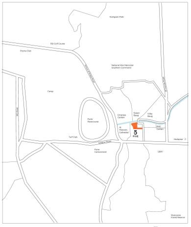 SKYi 5 Racecourse Map - Wanwadi, Pune Location Map