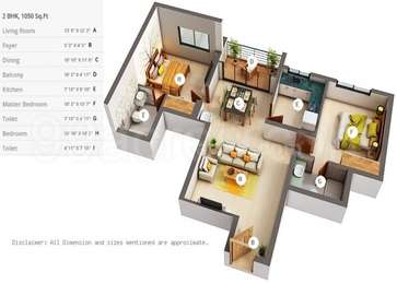 3 BHK / Bedroom Apartment / Flat for rent in Skyline Ivy League ...