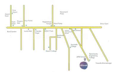 Skyline Properties Skyline Aarambh Map - Wagholi, Pune Location Map