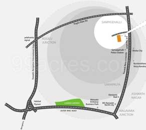 SLN Developers Bangalore SLN Meadows Map - Thanisandra, Bangalore ...