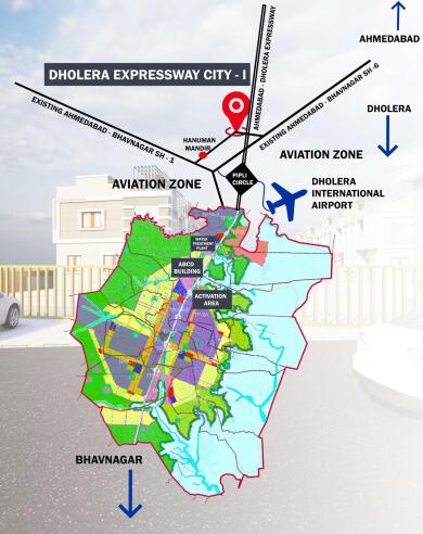 Smart Homes Infrastructure Dholera Expressway City 1 Map - Dholera ...