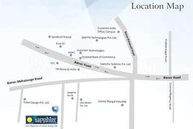 Smash Developers Smash Sapphire Map - Baner, Pune Location Map
