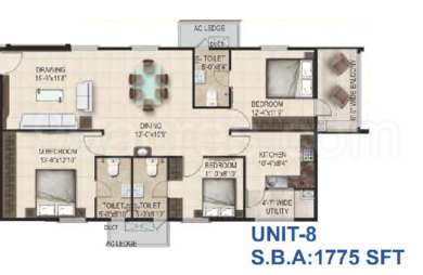 2 BHK Apartment / Flat for sale in SMR Vinay Iconia Kondapur Hyderabad ...