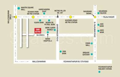 SMR Infra SMR Astra Map - Rajajinagar, Bangalore West Location Map