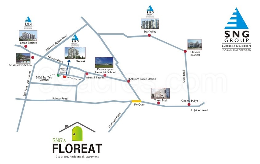SNG Floreat Niwaru Road, Jaipur | Price List, Location, Floor Plan, Layout