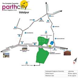SNG Group SNG Parth City Map - Dheemra, Udaipur Location Map