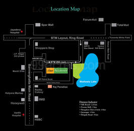 SNN Estates SNN Raj Lakeview Phase 2 Map - BTM 2nd Stage, BTM Layout ...