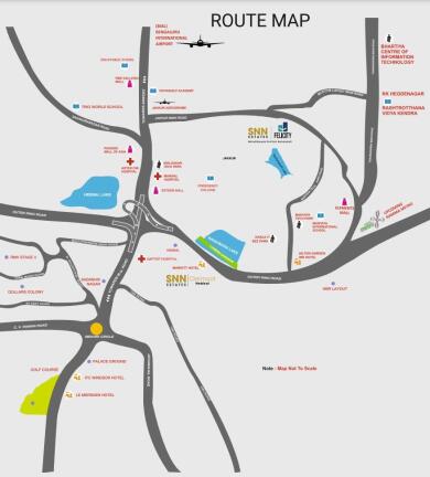 SNN Estates Felicity Map - Thanisandra, Bangalore Location Map