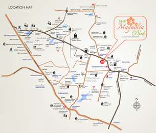 SNR Magnolia Park Map - Sarjapur, Bangalore East Location Map