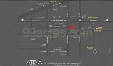 SNS Developers SNS Atria Map - Vesu, Surat Location Map