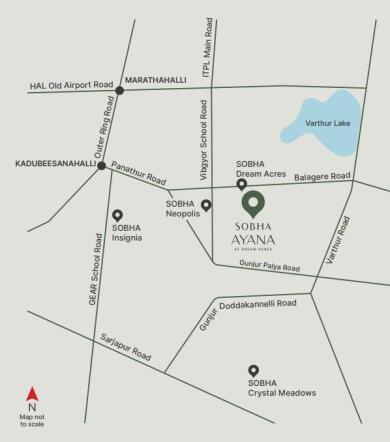Sobha Limited Sobha Ayana Map - Balagere, Near Panathur, Bangalore ...