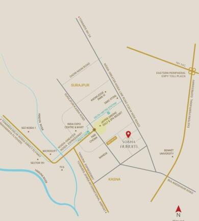 Sobha Limited Sobha Aurum Map - Sector 36, Greater Noida Location Map