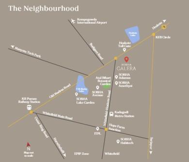 Sobha Limited Sobha Galera Map - Huskur, Near Hoskote, Bangalore ...
