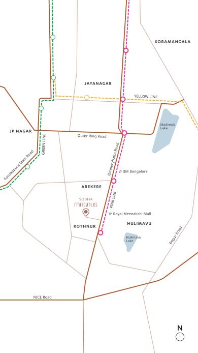 Sobha Limited Sobha Magnus Map - Bannerghatta Road, Bangalore Location Map