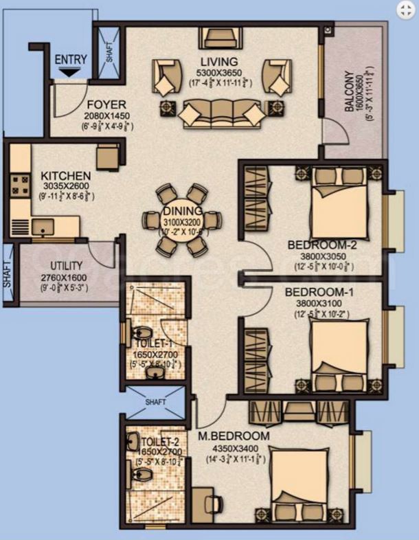 Sobha Developers Sobha Aspire Floor Plan - Sobha Aspire Tumkur Road ...