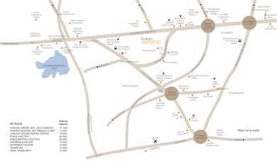 Sobha Developers Sobha Serene Map - Porur, Chennai West Location Map