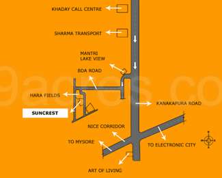 Sobha Developers Sobha Suncrest Map - Nagegowdanapalya, Bangalore ...