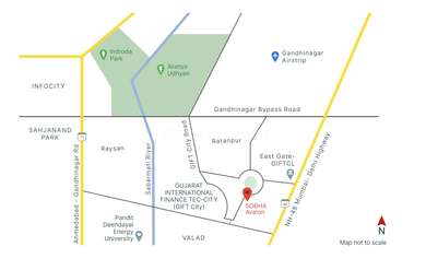 1 BHK Apartment / Flat for sale in Sobha Avalon Gift City Gandhinagar ...