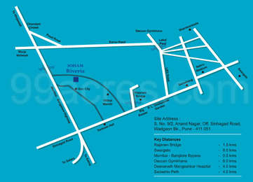 Soham Developers Soham Riveria Map - Wadgaon Budruk, Pune Location Map
