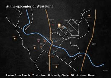 Sonigara Group Sonigara Codename Vogue Map - Aundh, Pune Location Map