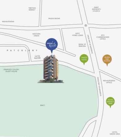 Sonje Buildcon Aaradhana Elite Map - College Road, Nasik Location Map