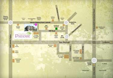 Soundarya Constructions Soundarya Paradise Map - Jalahalli, BEL Road ...