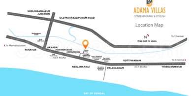 VVR South India Properties Adama Villas Map - Neelankarai, Chennai ...