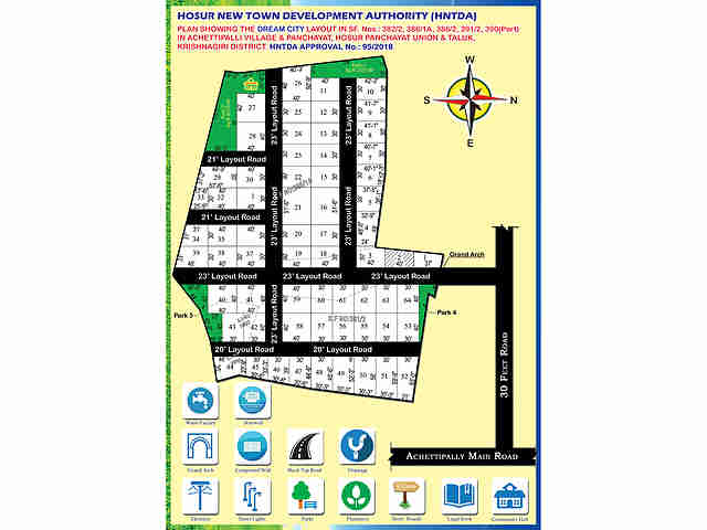 Southern Dream City Achettipalli, Hosur Resale Price List, Brochure ...