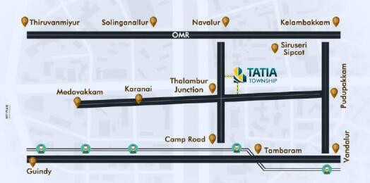 SOUTHINDIA PROPERTIES SouthIndia Tatia Township Map - Navalur, Chennai ...