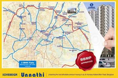 Sovereign Developers Sovereign Unnathi Map - Horamavu, Bangalore East ...