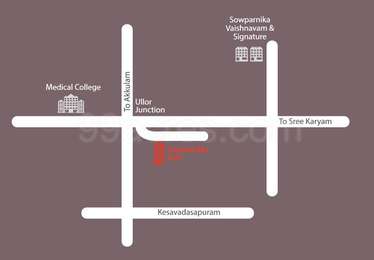 Sowparnika Projects Trivandrum Sowparnika ISTA Map - Ulloor, Trivandrum ...